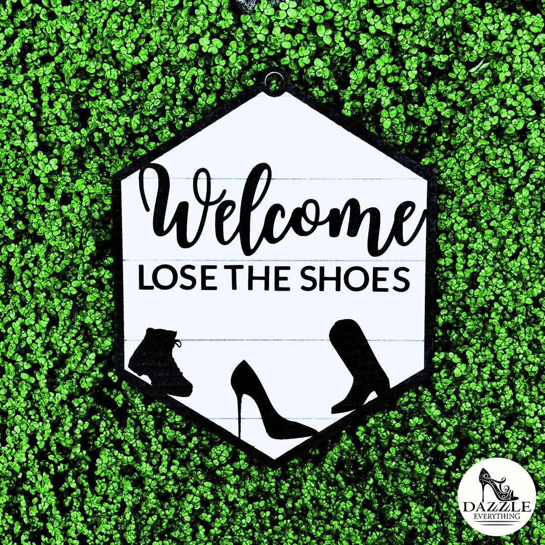 No Shoes Sign, Welcome Sign, No Shoes Welcome Sign, Entry Sign ...