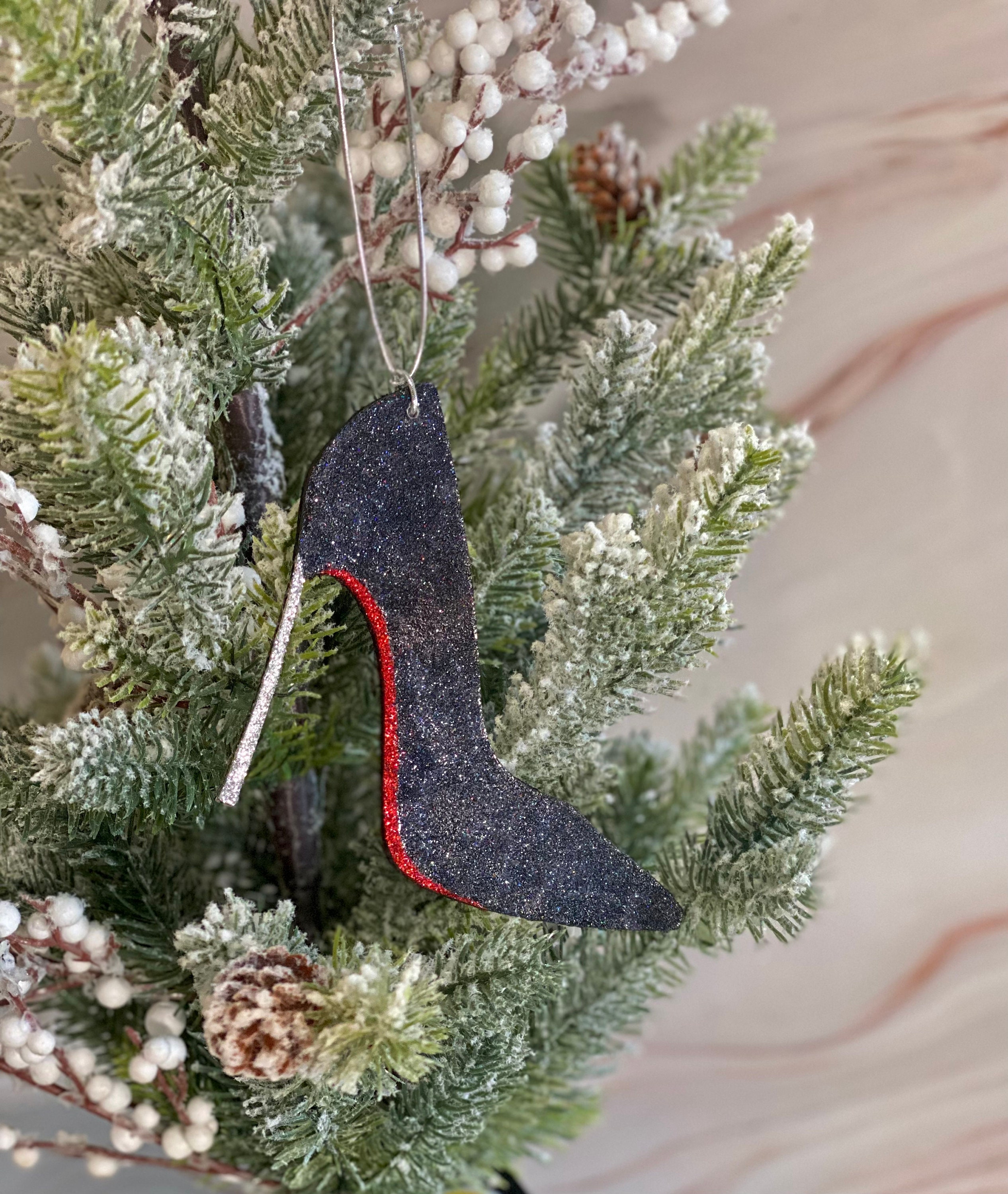 Red Bottoms High Heel Christmas Ornament, Personalizable Heels Xmas ...