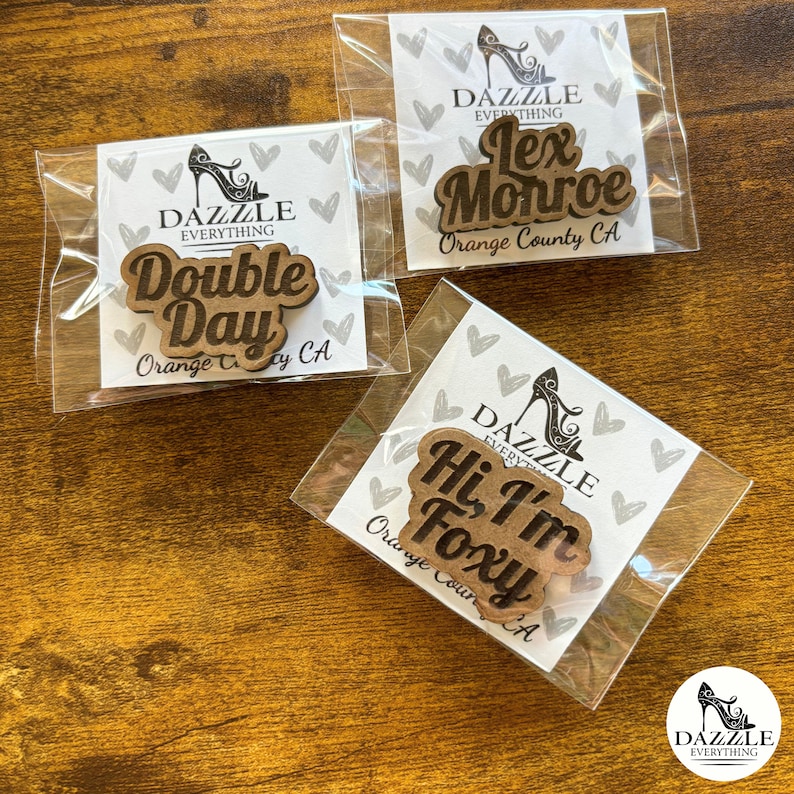 Custom Wooden Push Pins, Retro Style Pin, Personalized Laser-cut ...