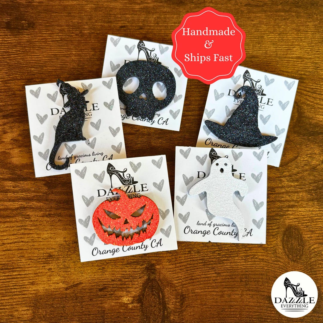 Halloween Pins, Spooky Pins, Personalized Laser-cut Buttons, Ghost ...