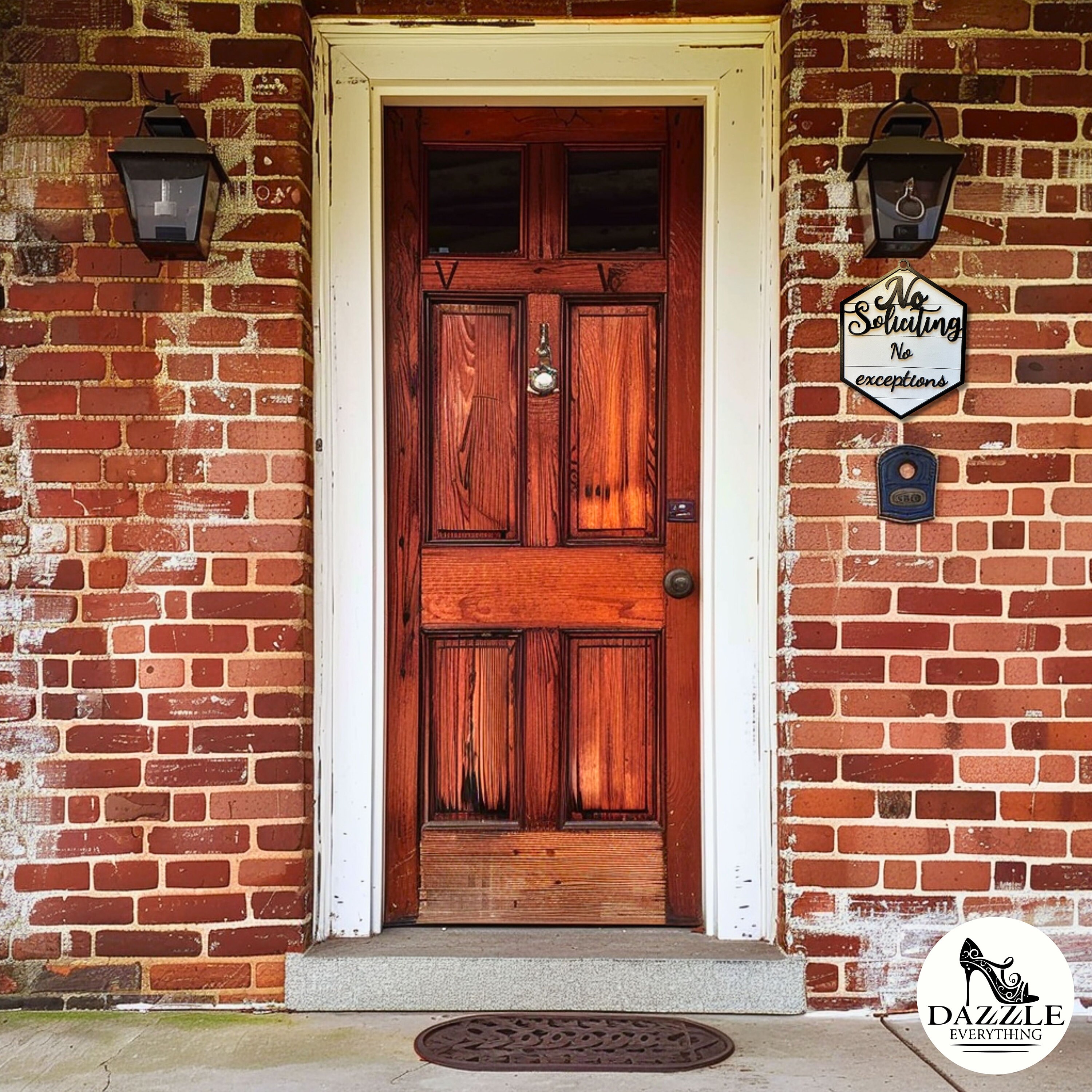 No Soliciting Door Sign, No Knocking Sign Funny, Door Bell Sign, Please ...