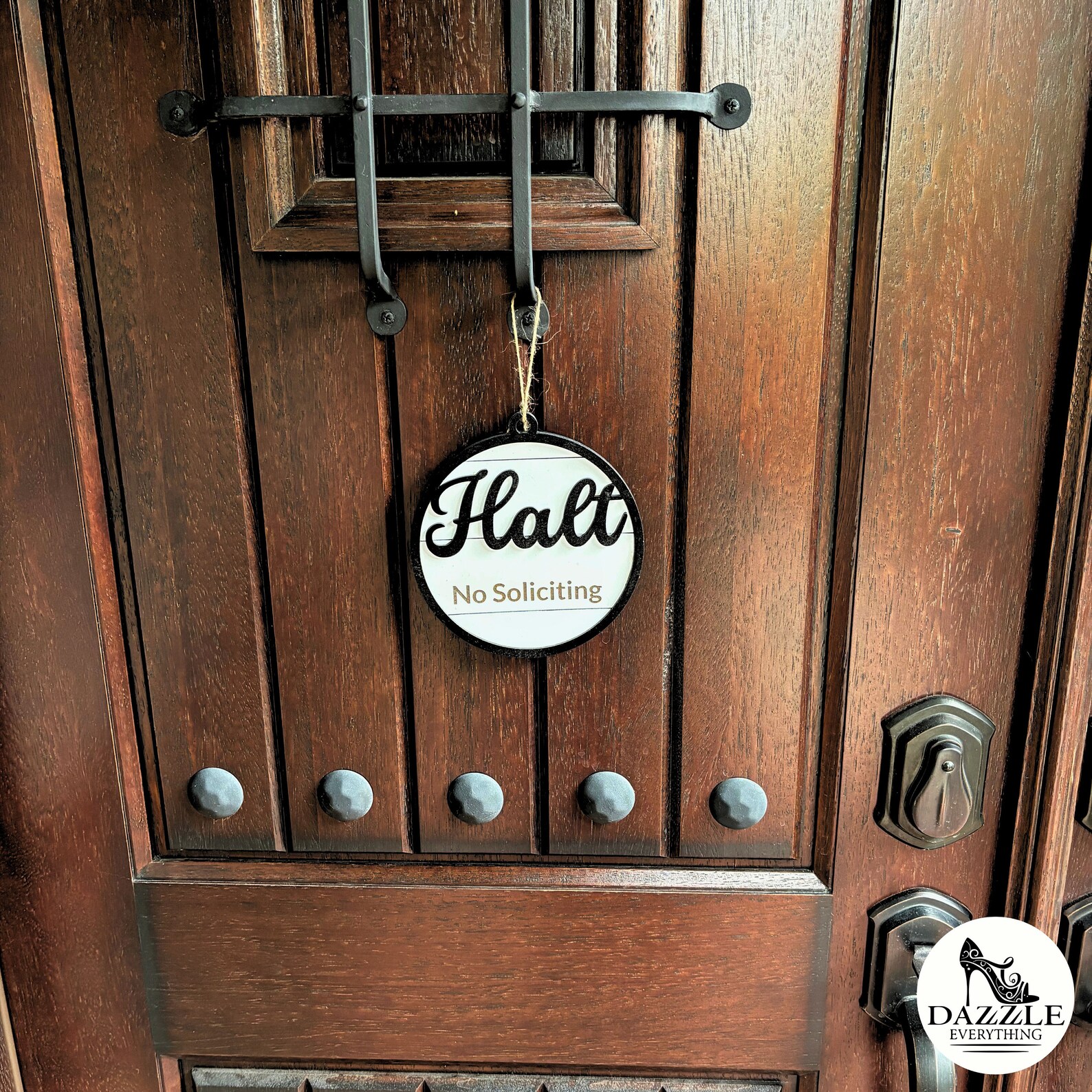 Halt No Soliciting Door Sign, No Knocking Sign Funny, Door Bell Sign ...