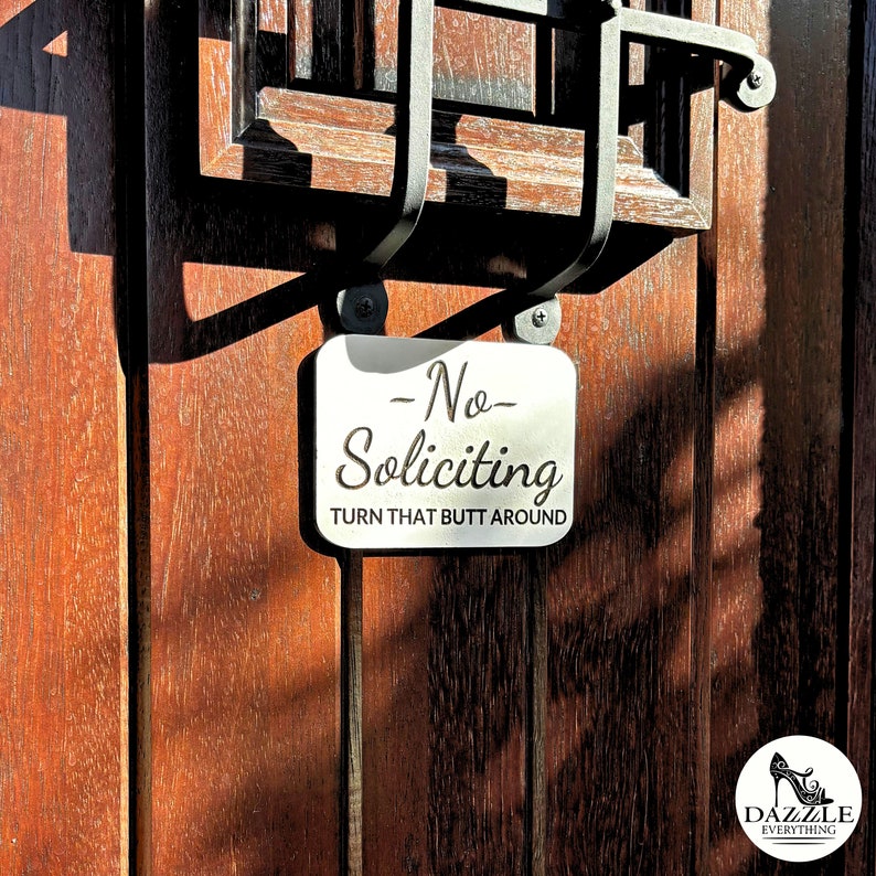 No Soliciting Door Sign, No Knocking Sign Funny, Door Bell Sign, Please ...