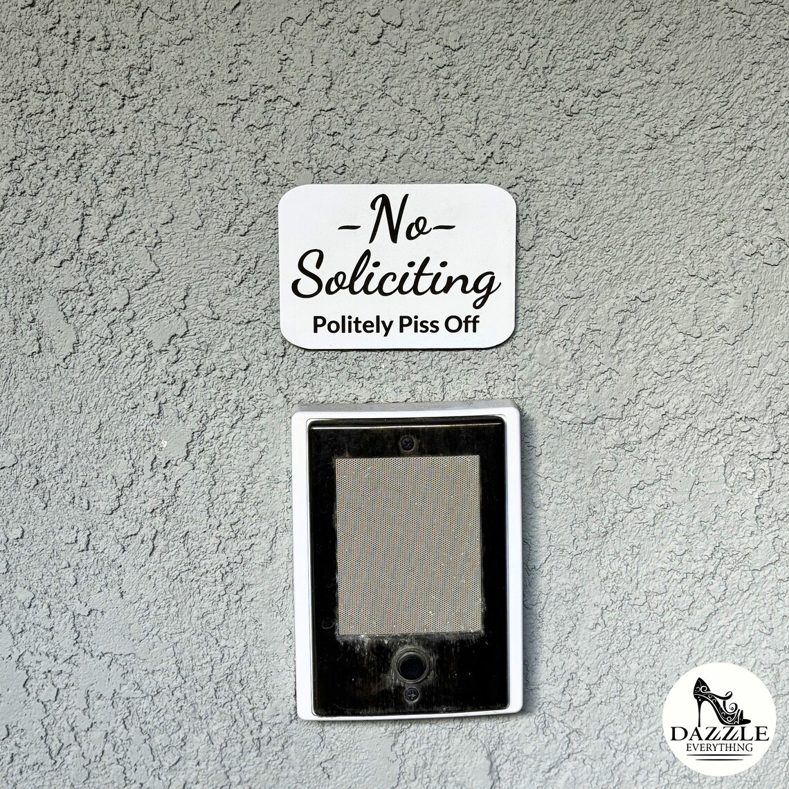 No Soliciting Door Sign, No Knocking Sign Funny, Door Bell Sign, Please ...