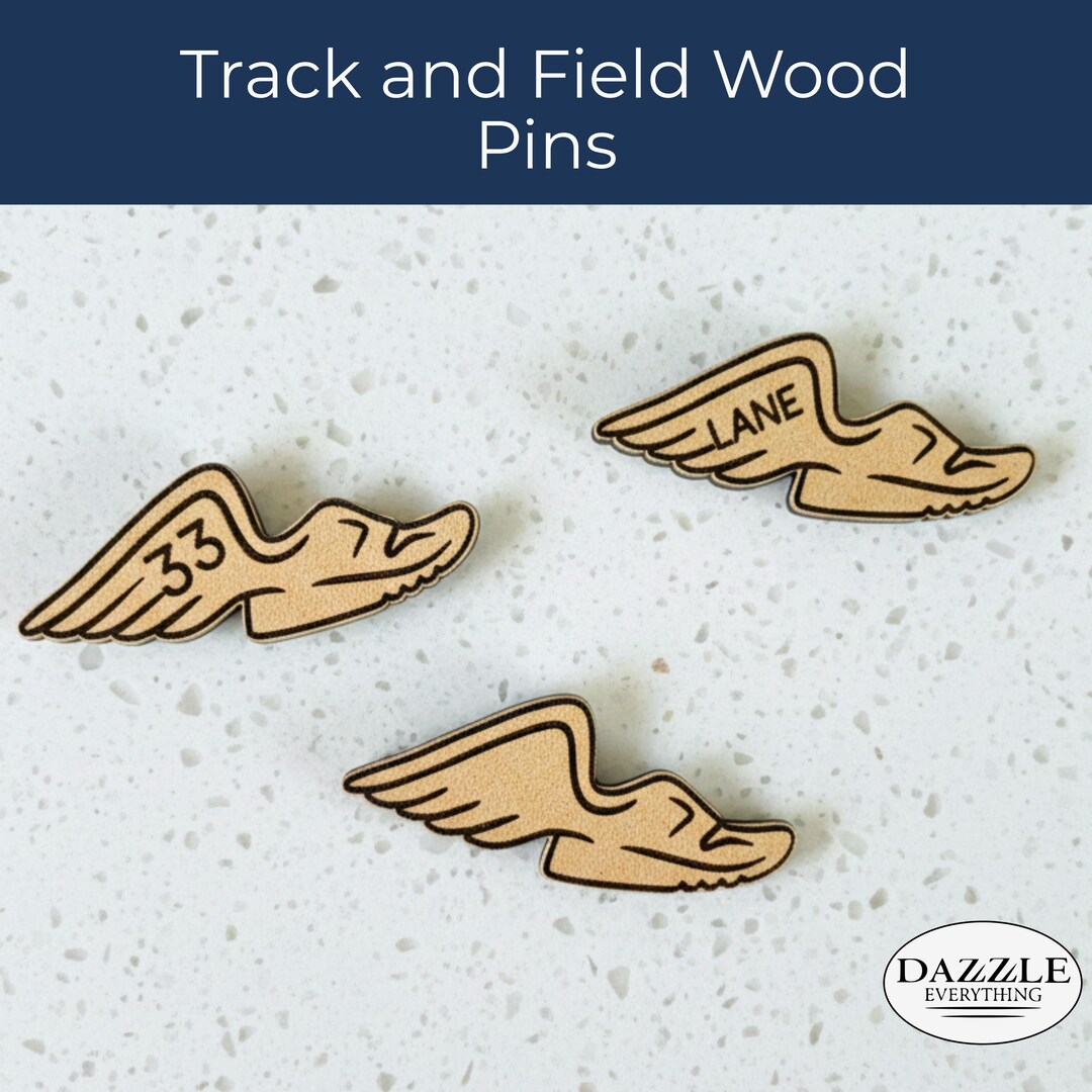 Personalized Track and Field Pins, Custom Running Lapel Pin, Athlete ...