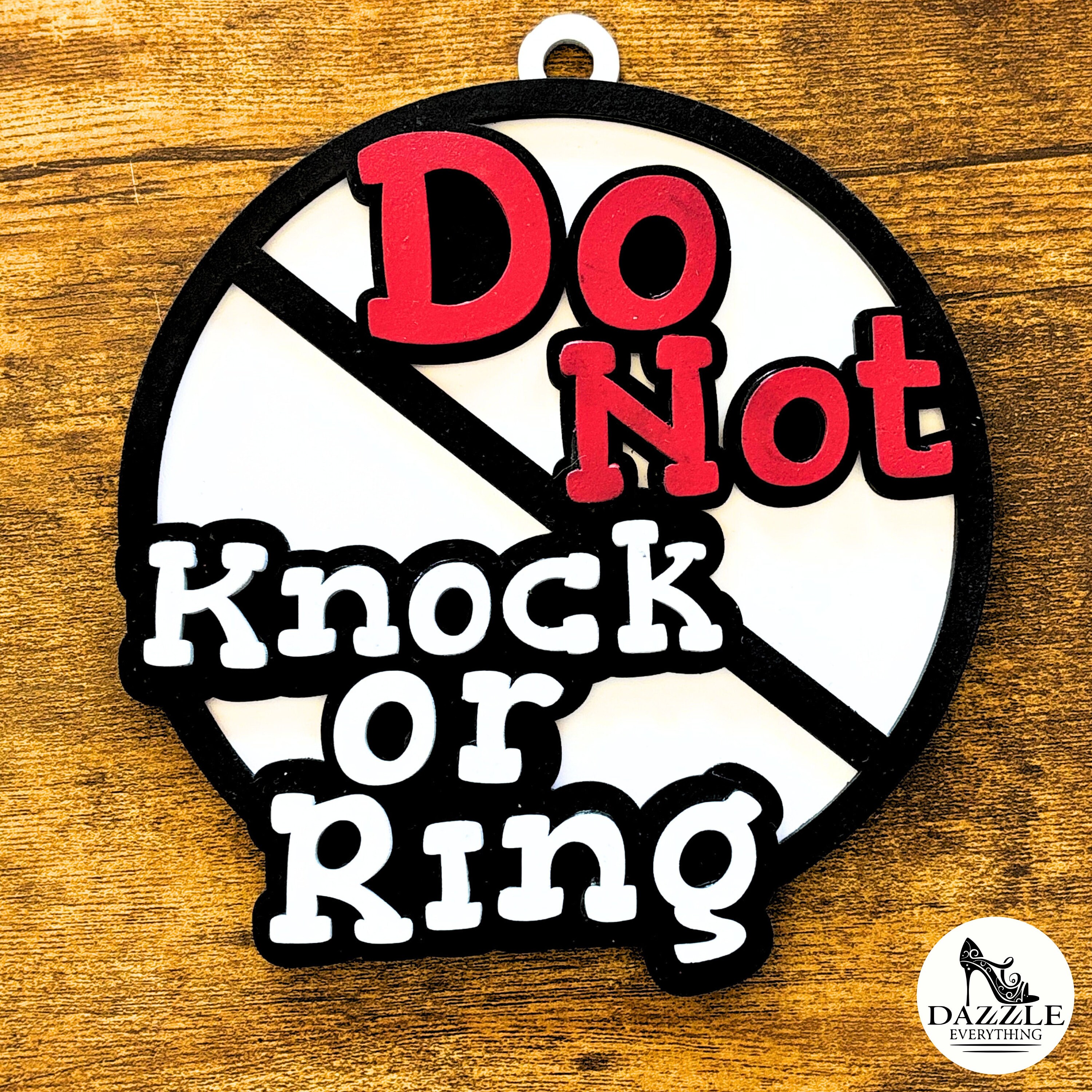 Do Not Knock or Ring Sign, No Soliciting Door Sign, No Knocking Sign ...