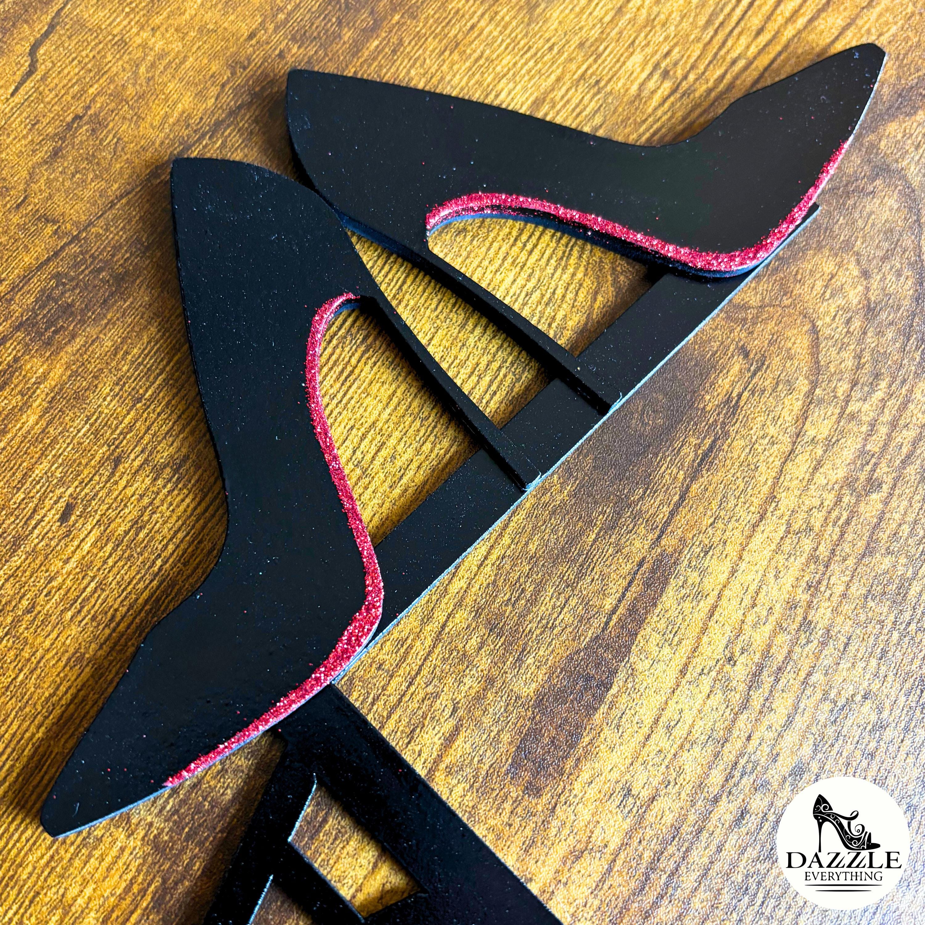 Personalized Red Bottom High Heels Door Topper, Custom Name Sign ...