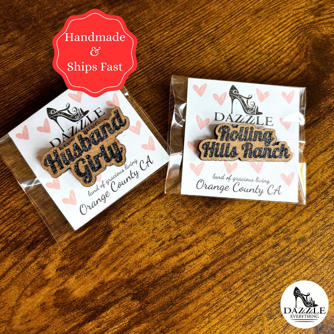 Custom Glitter Push Pins, Retro Style Pin, Personalized Laser-cut ...