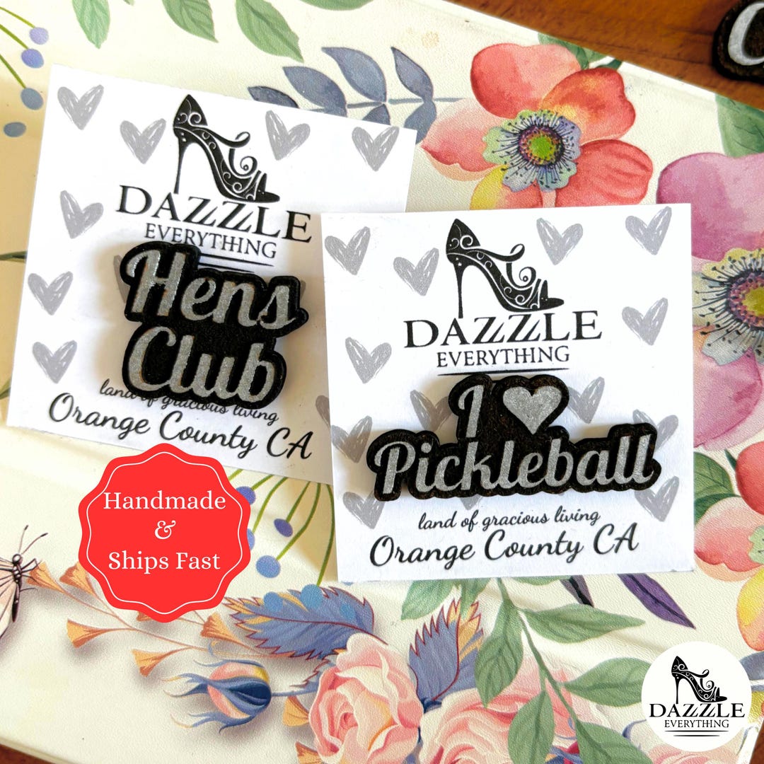 Wooden Pins, Retro Style Pin, Silver Pins, Personalized Laser-cut ...