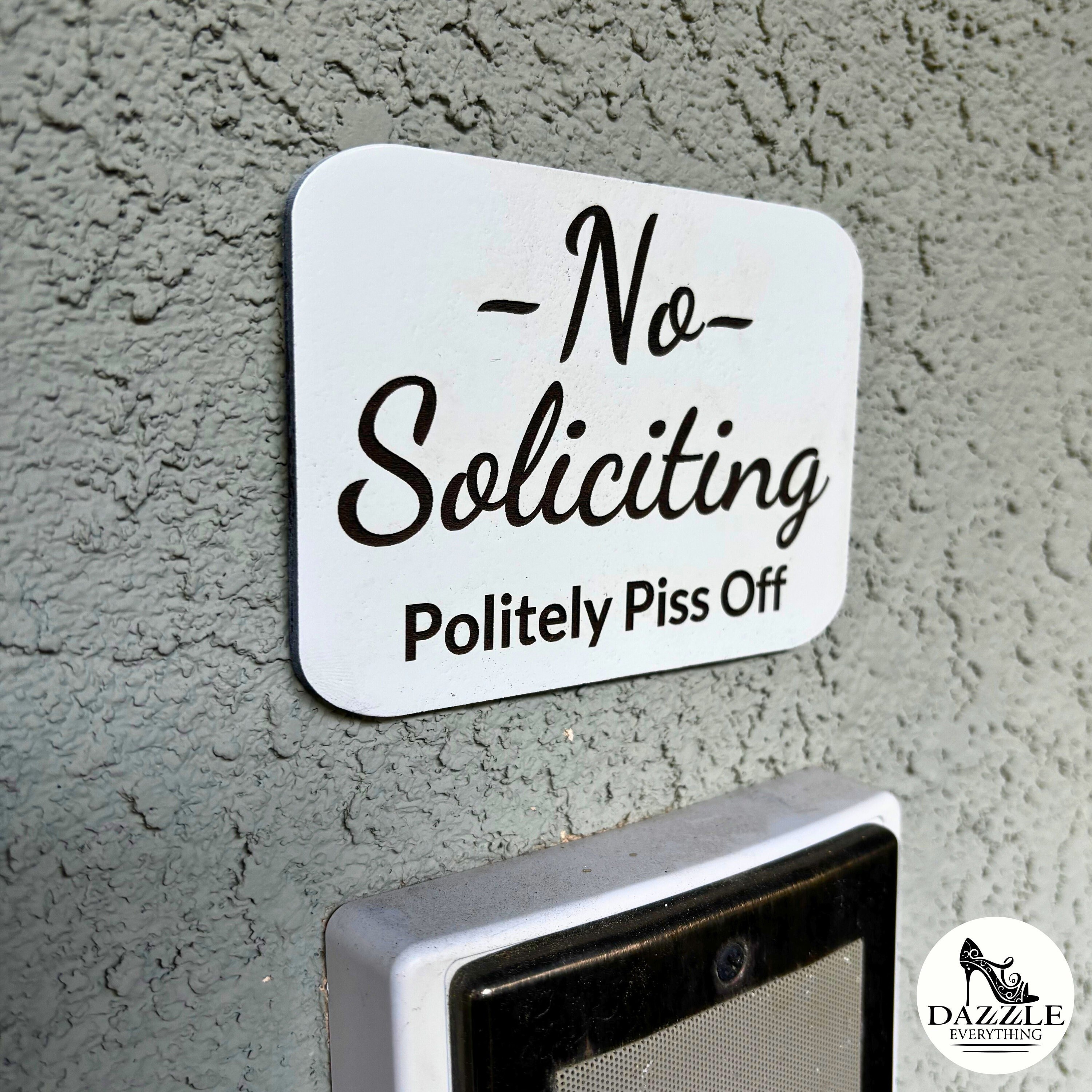 No Soliciting Door Sign, No Knocking Sign Funny, Door Bell Sign, Please ...