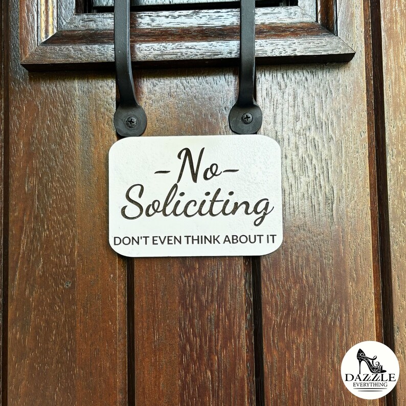 No Soliciting Door Sign, No Knocking Sign Funny, Door Bell Sign, Please ...
