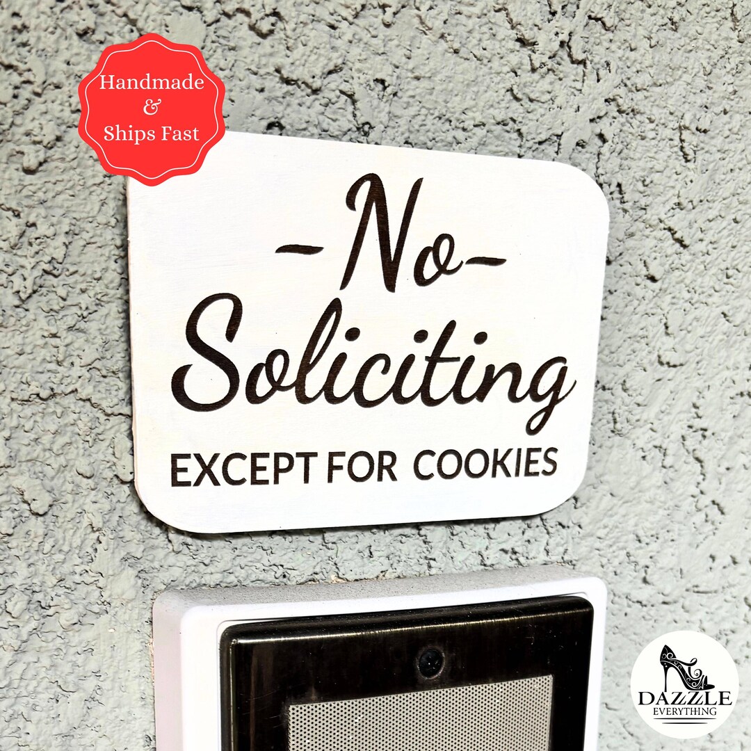 No Soliciting Door Sign, No Knocking Sign Funny, Door Bell Sign, Please ...