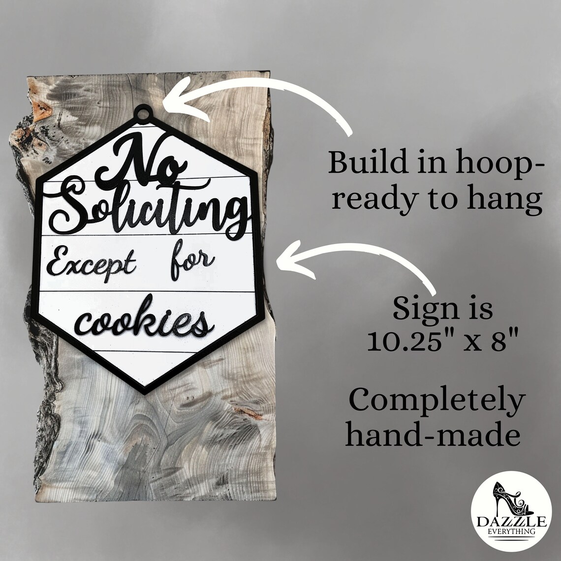 No Soliciting Door Sign, No Knocking Sign Funny, Door Bell Sign, Please ...