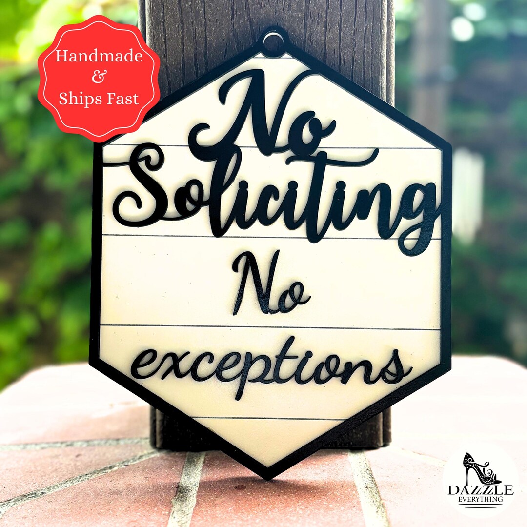 No Soliciting Door Sign, No Knocking Sign Funny, Door Bell Sign, Please ...