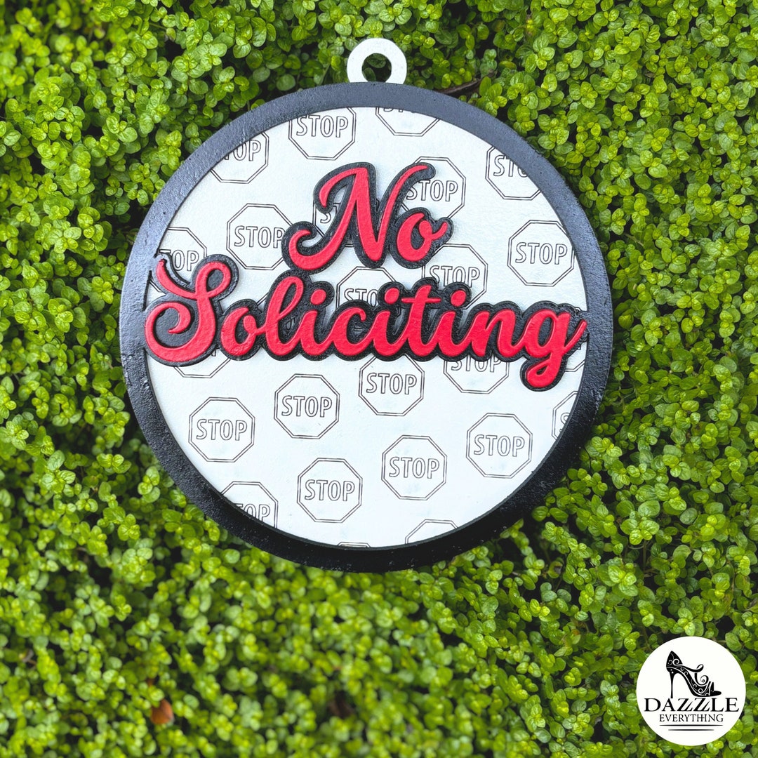 No Soliciting Door Sign, No Knocking Sign Funny, Door Bell Sign, Please ...