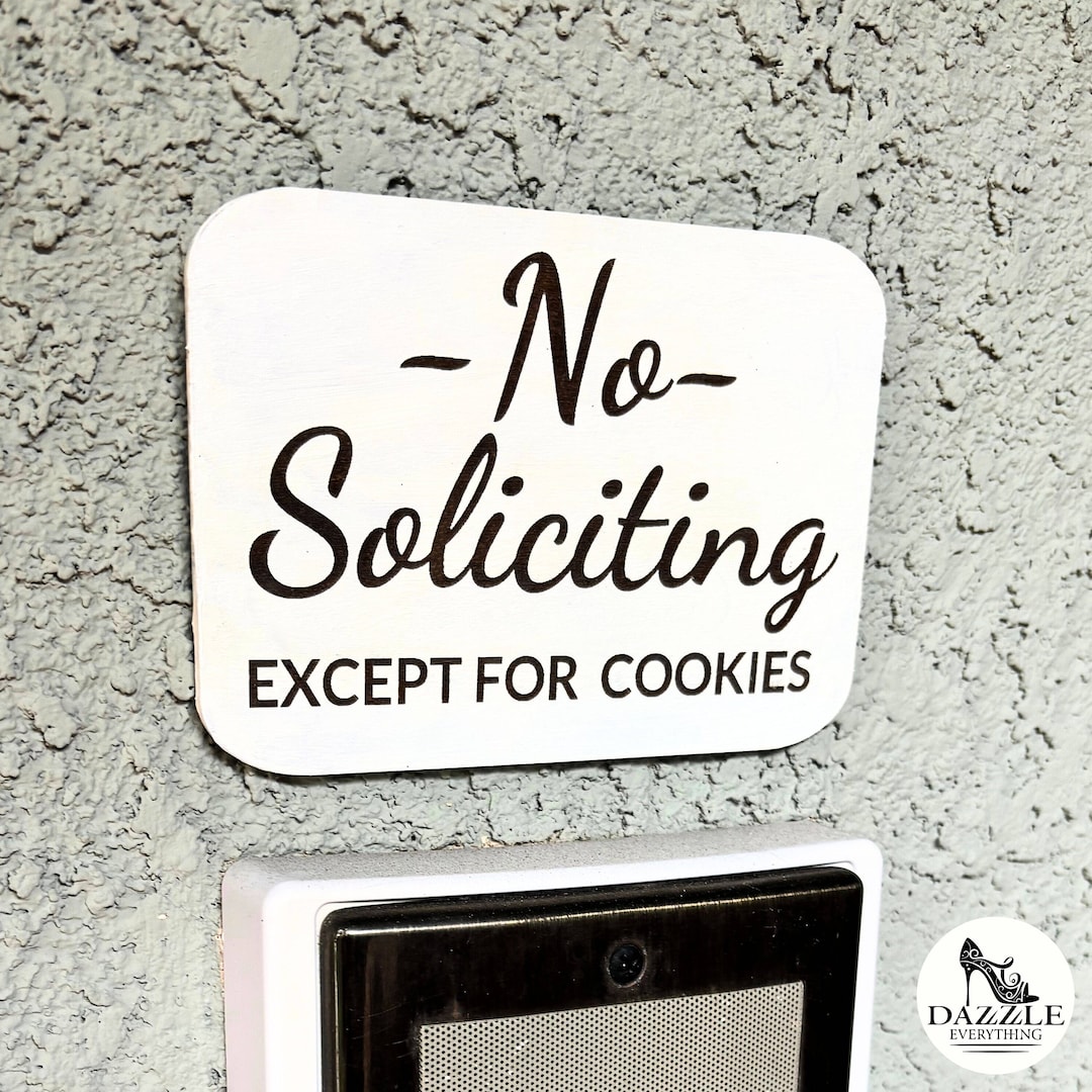 No Soliciting Door Sign, No Knocking Sign Funny, Door Bell Sign, Please ...