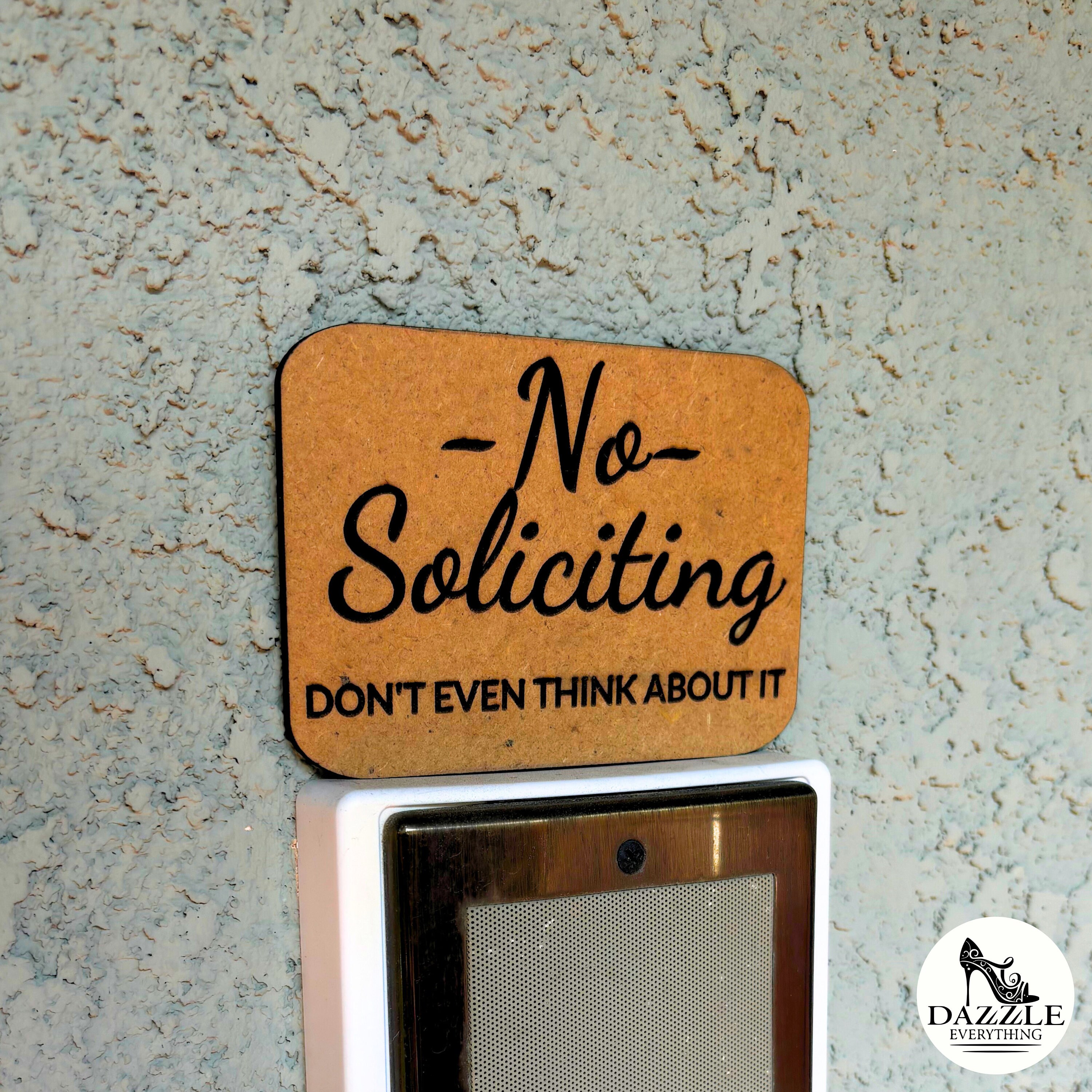 No Soliciting Door Sign, No Knocking Sign Funny, Door Bell Sign, Please ...