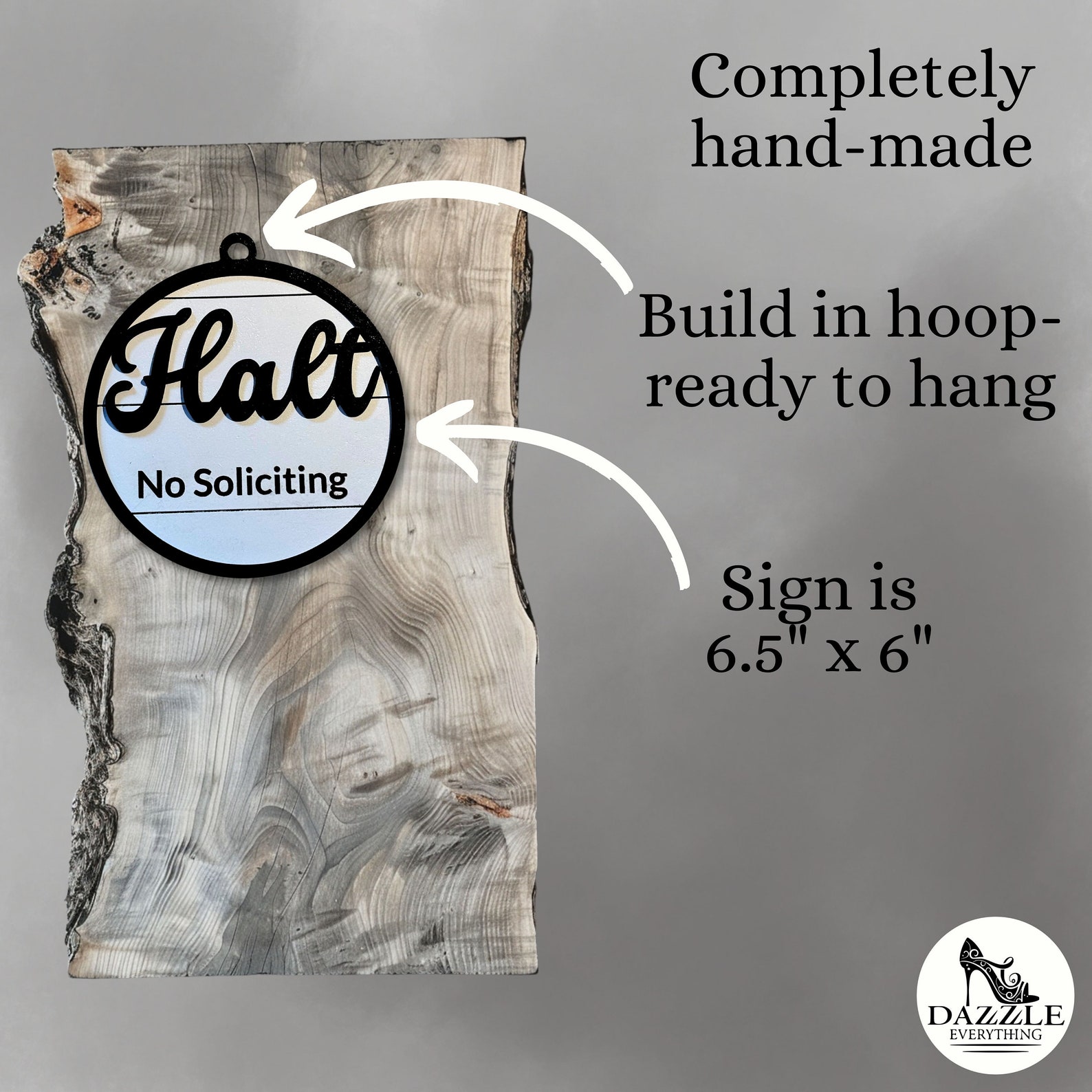 Halt No Soliciting Door Sign, No Knocking Sign Funny, Door Bell Sign ...