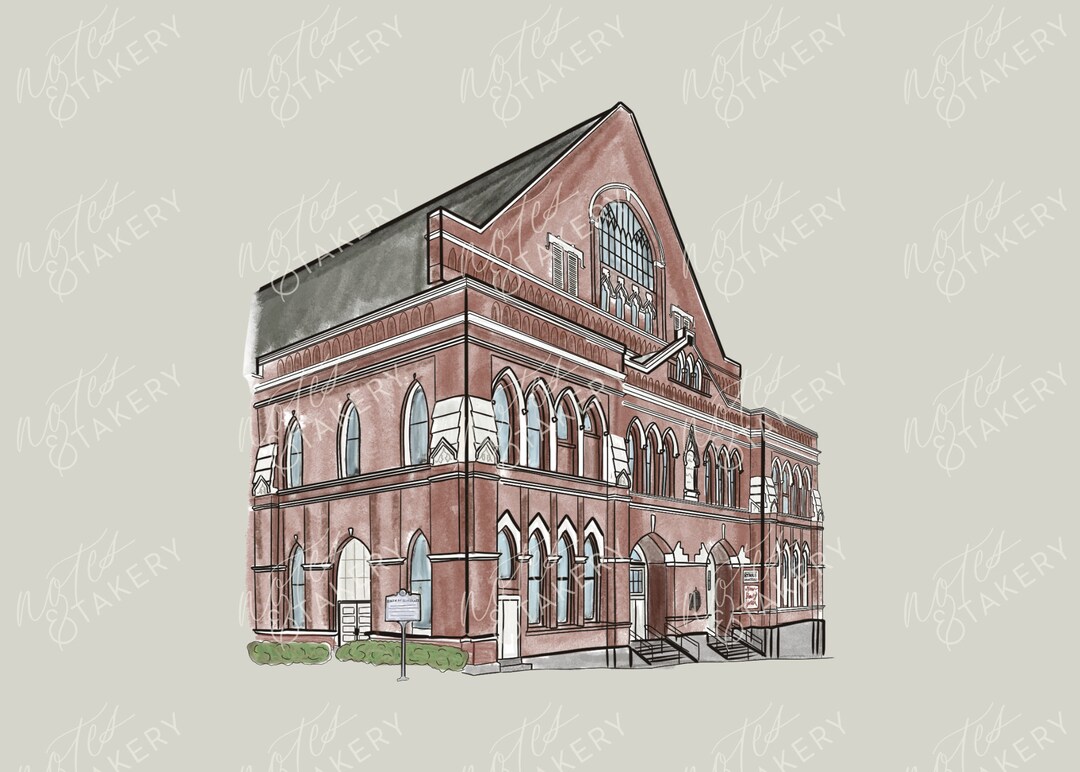 Ryman Auditorium Digital Download Illustration - Etsy