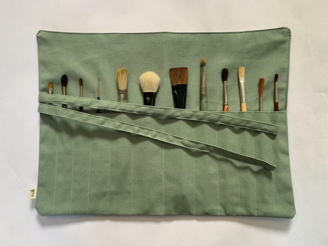 Paintbrush Holder Artists Handmade Duck Egg Blue Canvas Artists ...