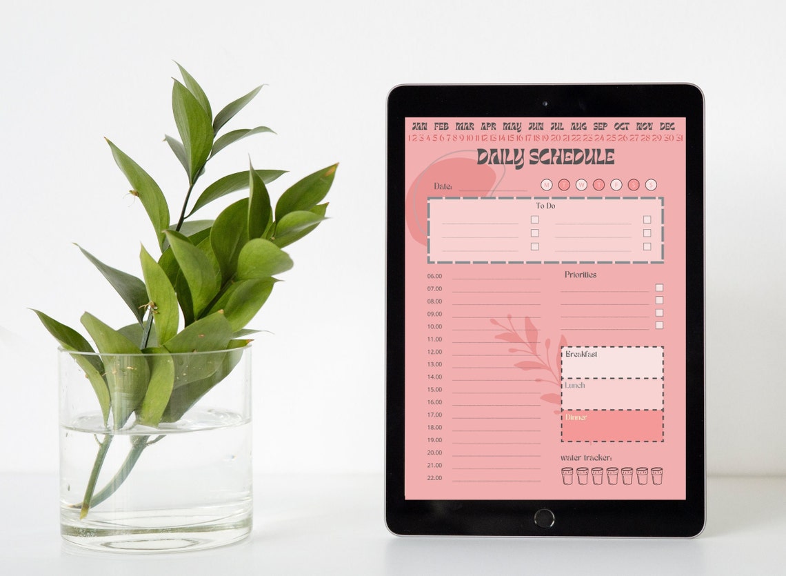 Baby Pink Undated Digital Planner for Goodnotes, Notability and Other ...