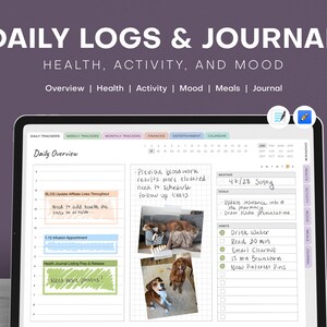 Digital Life Habit Tracker All in One Hyperlinked Health, Activity ...