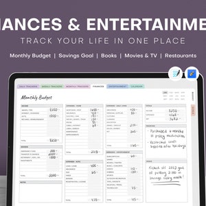 Digital Life Habit Tracker All in One Hyperlinked Health, Activity ...