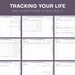 Digital Life Habit Tracker All in One Hyperlinked Health, Activity ...