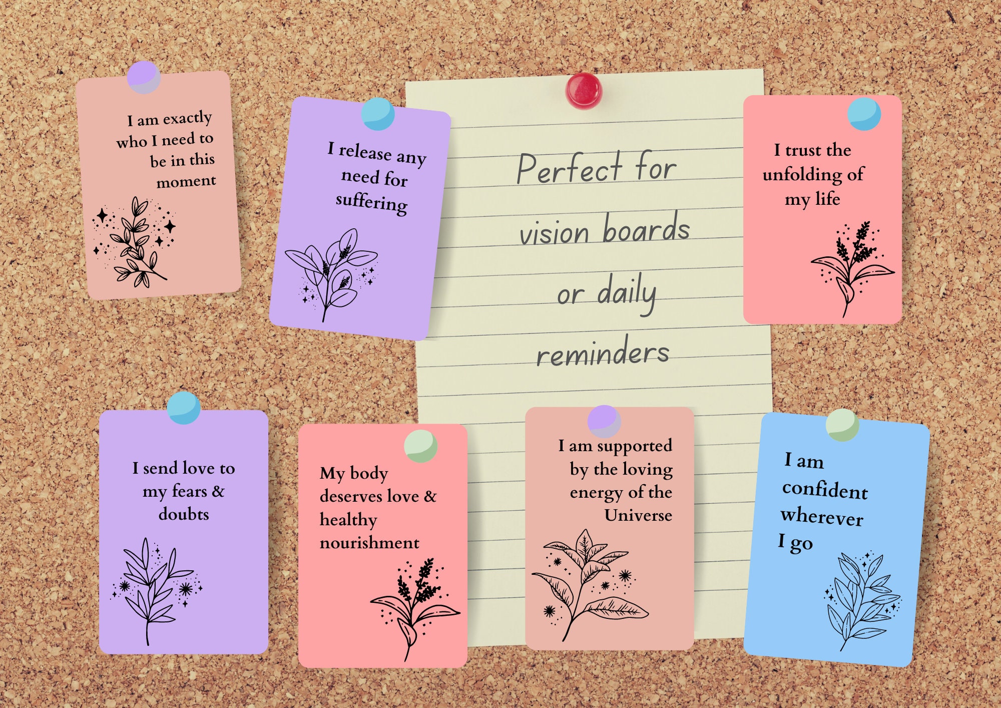 Self Love Affirmation Cards Printable Motivational Cards Self Care