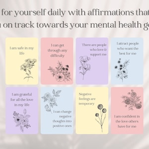 Mental Health Affirmation Cards, Printable, Motivational Cards, Self ...