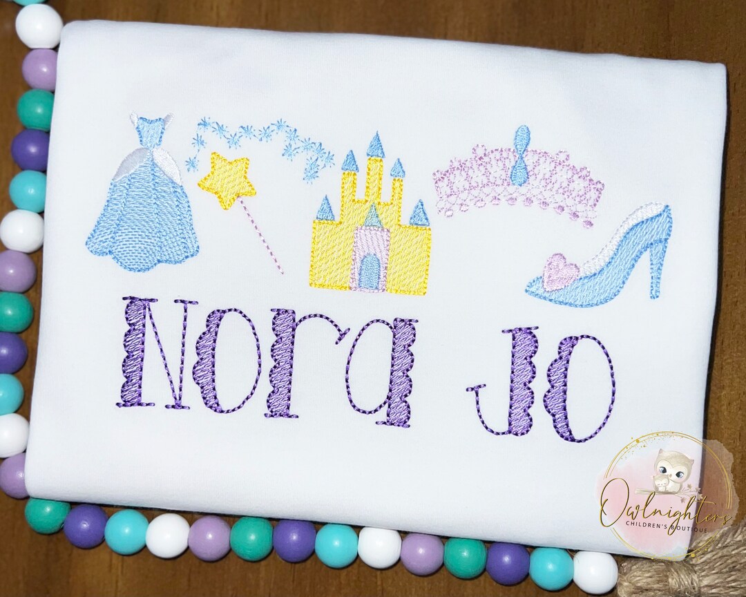 Princess Birthday Shirt ,birthday Princess Party Top, Girl Embroidery ...