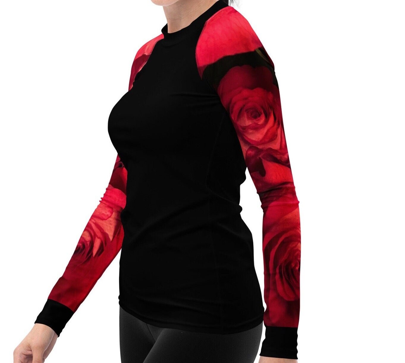 Women's Swim Rose Floral Rash Guard UPF 50cascading - Etsy