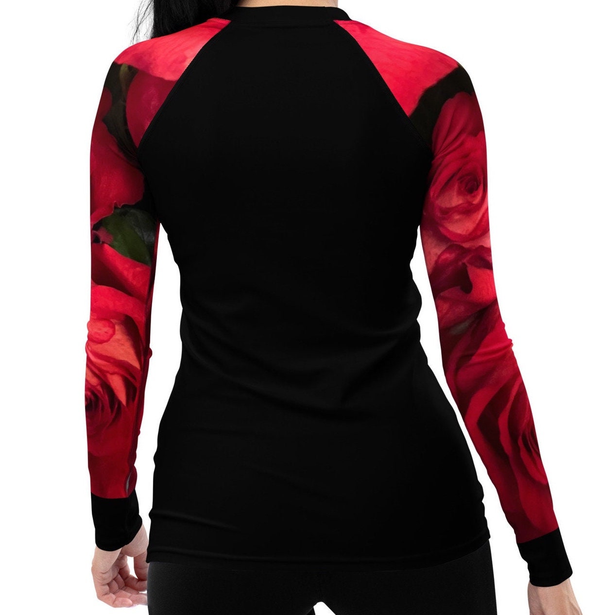 Women's Swim Rose Floral Rash Guard UPF 50cascading - Etsy