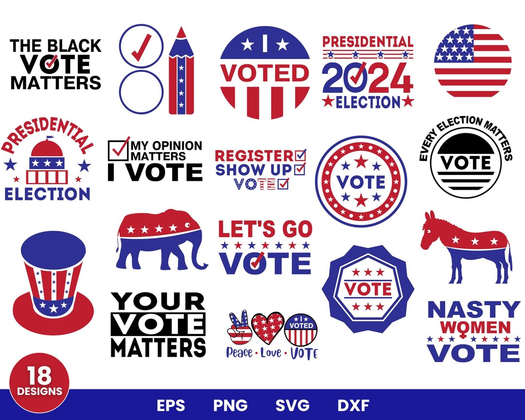 Vote 2024 SVG Bundle, Election 2024, Political Activism Svg ...