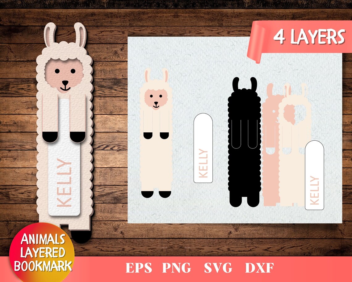 Animals Bookmark SVG Bundle, Bookmark Svg, Lion Svg, Tiger Bookmark ...
