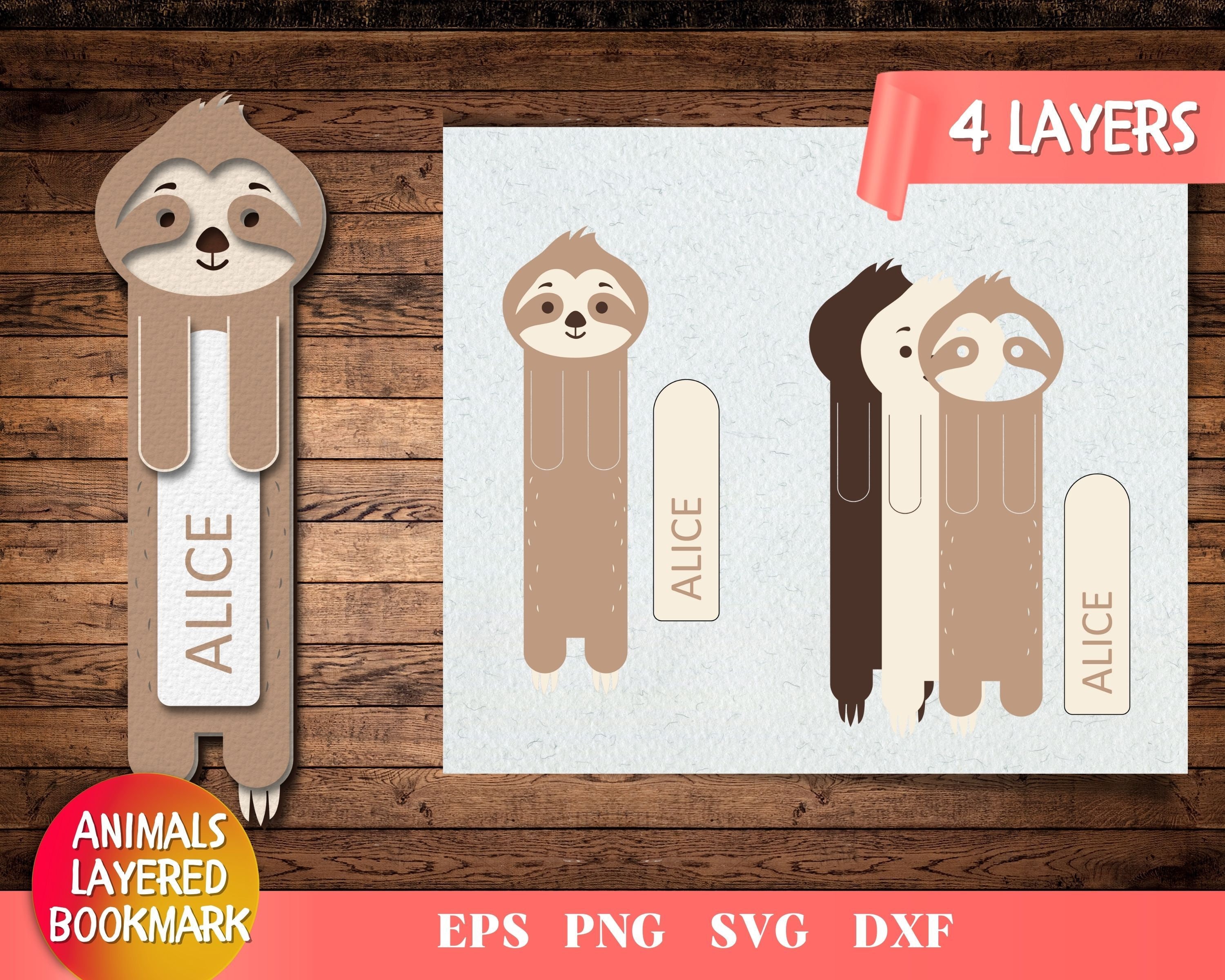 Animals Bookmark SVG Bundle, Bookmark Svg, Lion Svg, Tiger Bookmark ...
