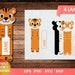 Animals Bookmark SVG Bundle, Bookmark Svg, Lion Svg, Tiger Bookmark ...