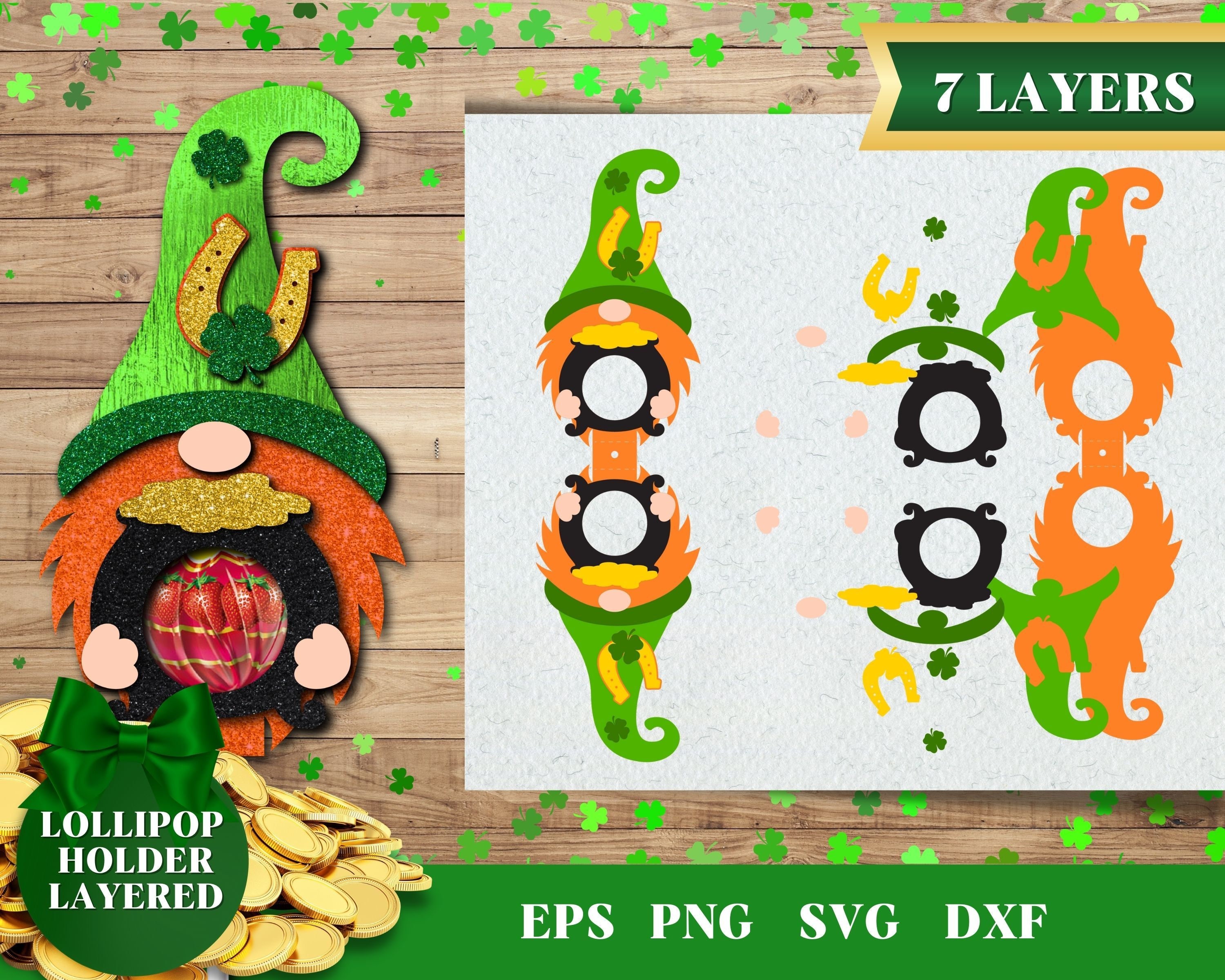 St. Patrick's Lollipop Holder SVG, Patricks Day Candy Dome Holder ...