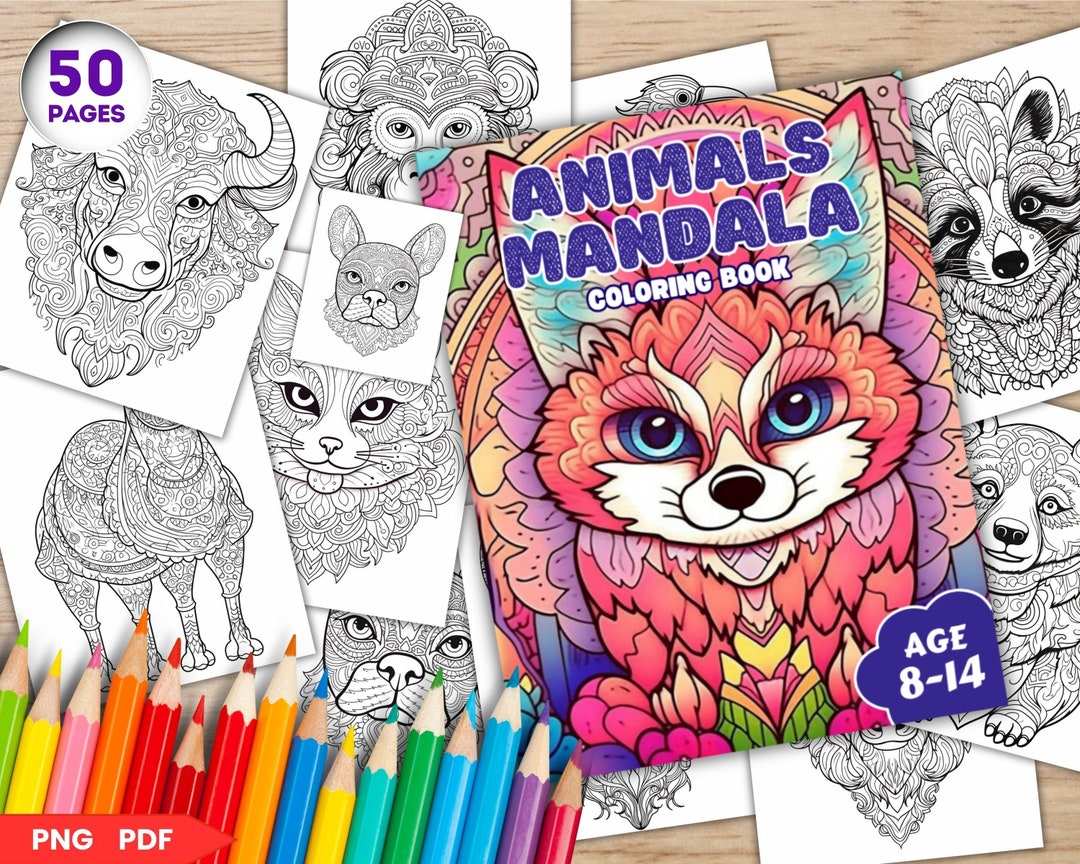 Animals Mandala Coloring Pages, Mandala Coloring Book, Mandala Pattern ...