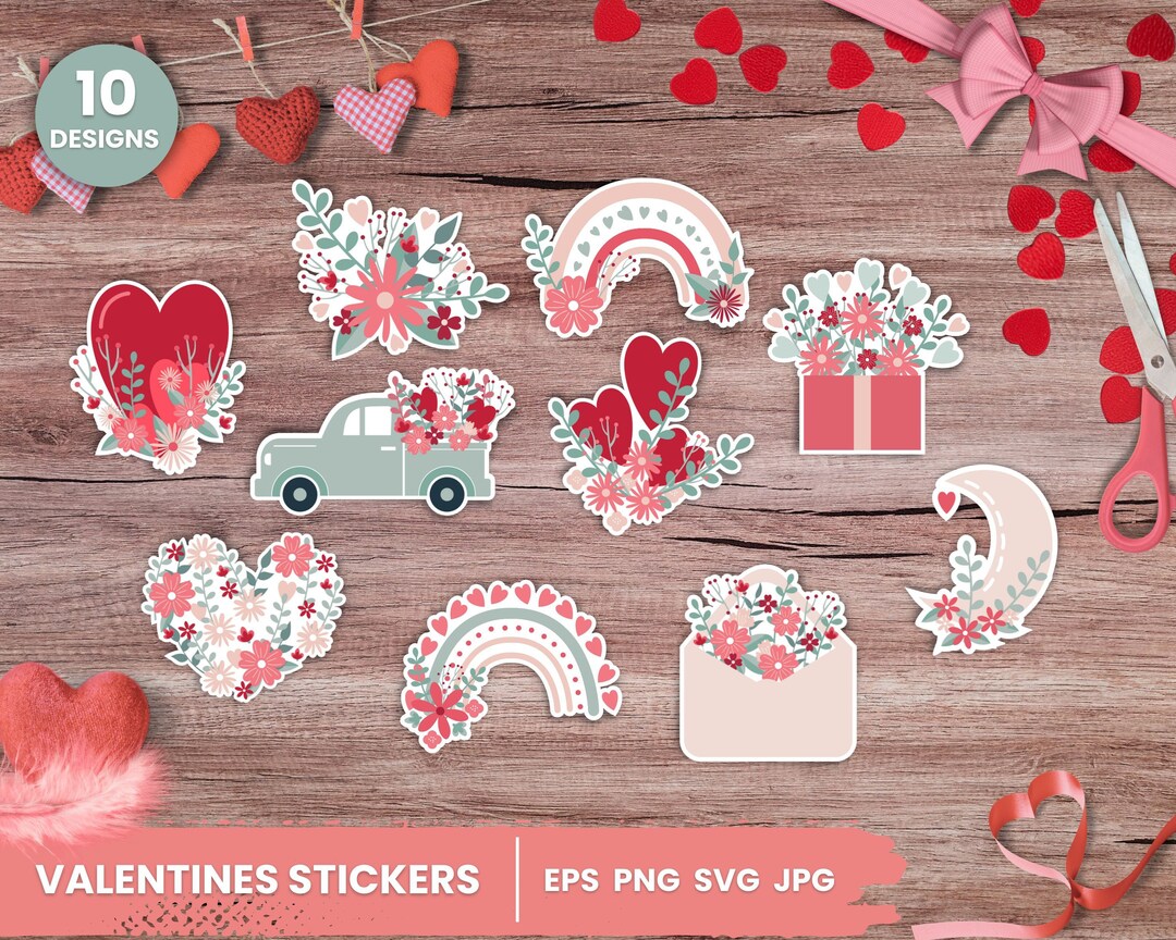 Valentine's Day Stickers, Love Stickers, Happy Valentine, Valentines ...