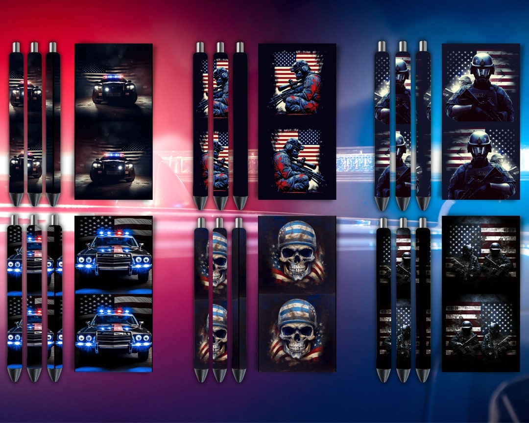 Police Pen Sublimation, USA Police, Pen Wrap, PNG, Pen Template ...