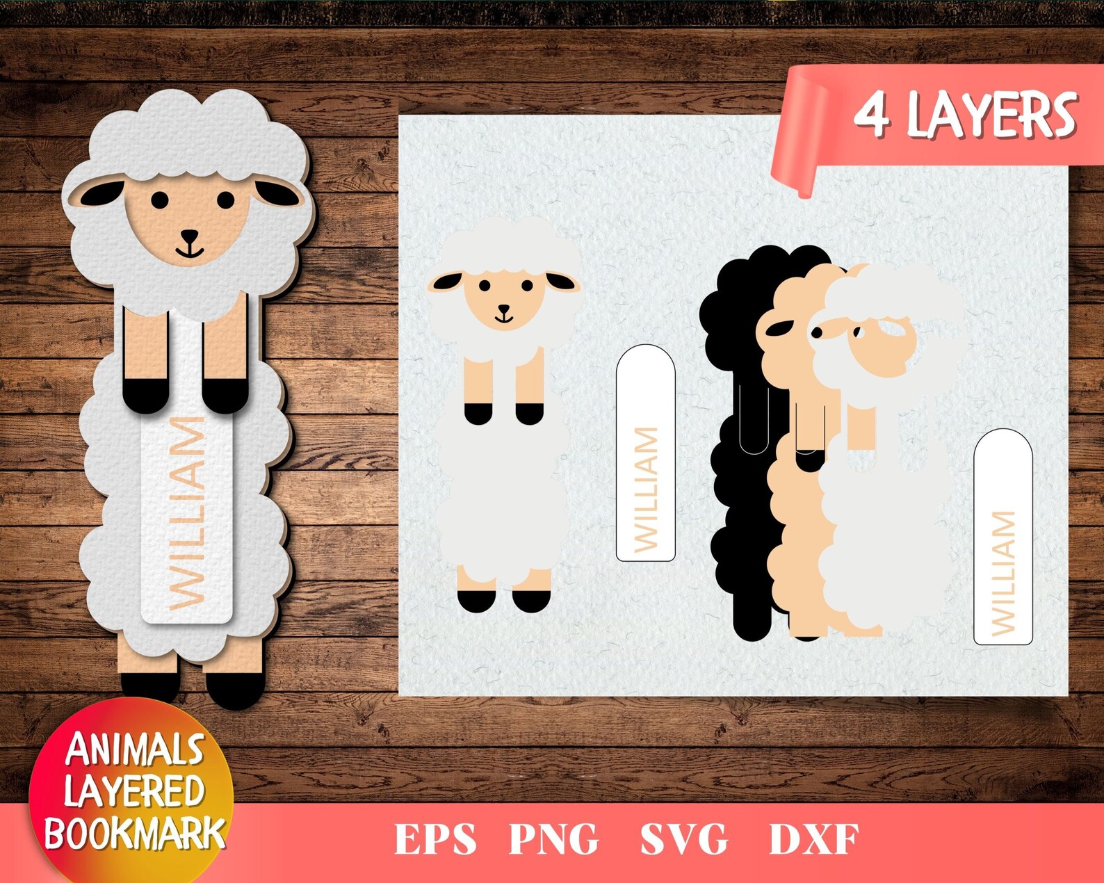 Animals Bookmark SVG Bundle, Bookmark Svg, Lion Svg, Tiger Bookmark ...