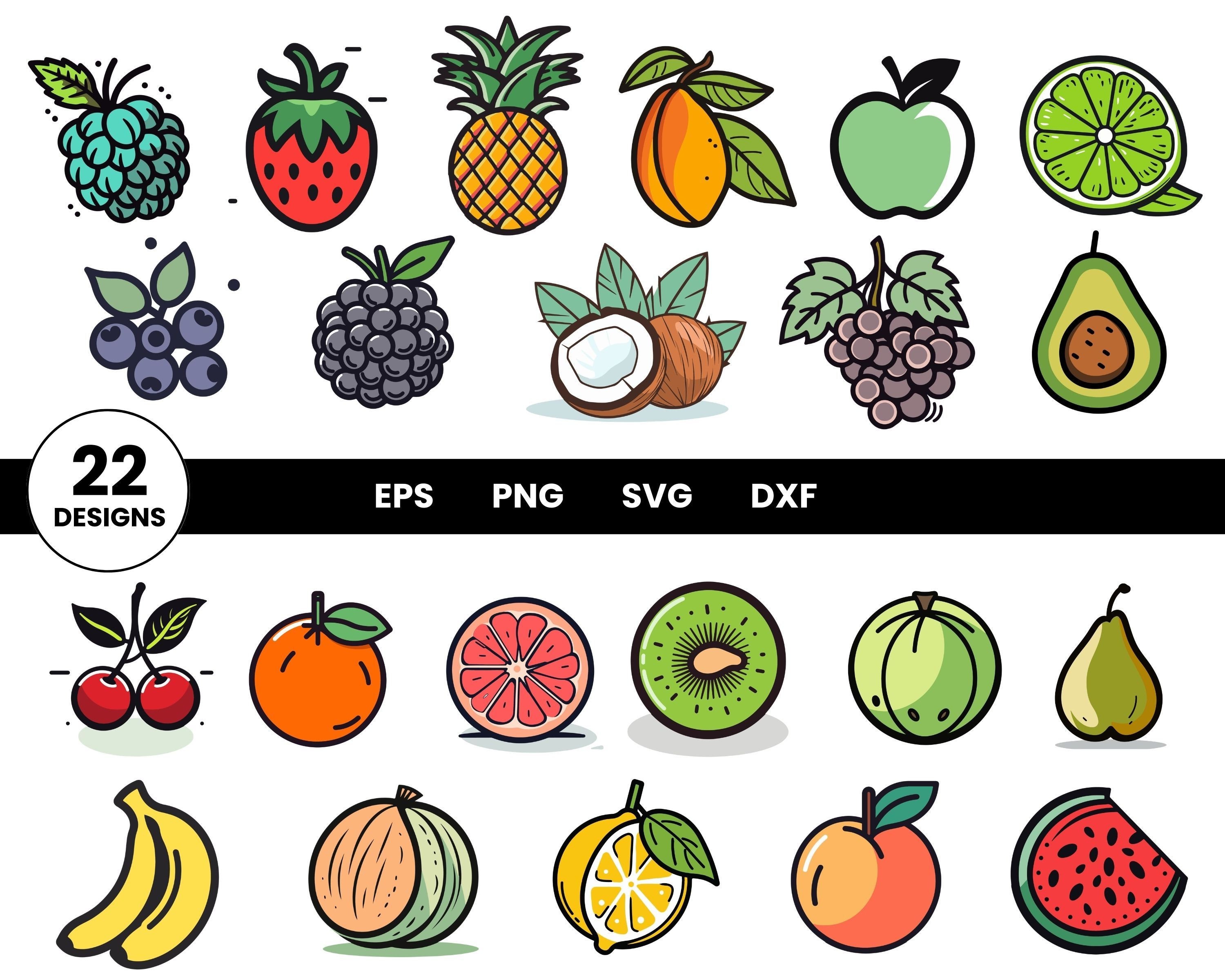 Exotic Fruits SVG Bundle, Exotic Fruits, Tropical Fruits, Orange, SVG ...