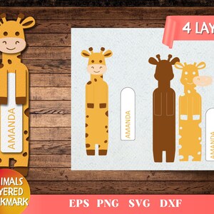 Animals Bookmark SVG Bundle, Bookmark Svg, Lion Svg, Tiger Bookmark ...