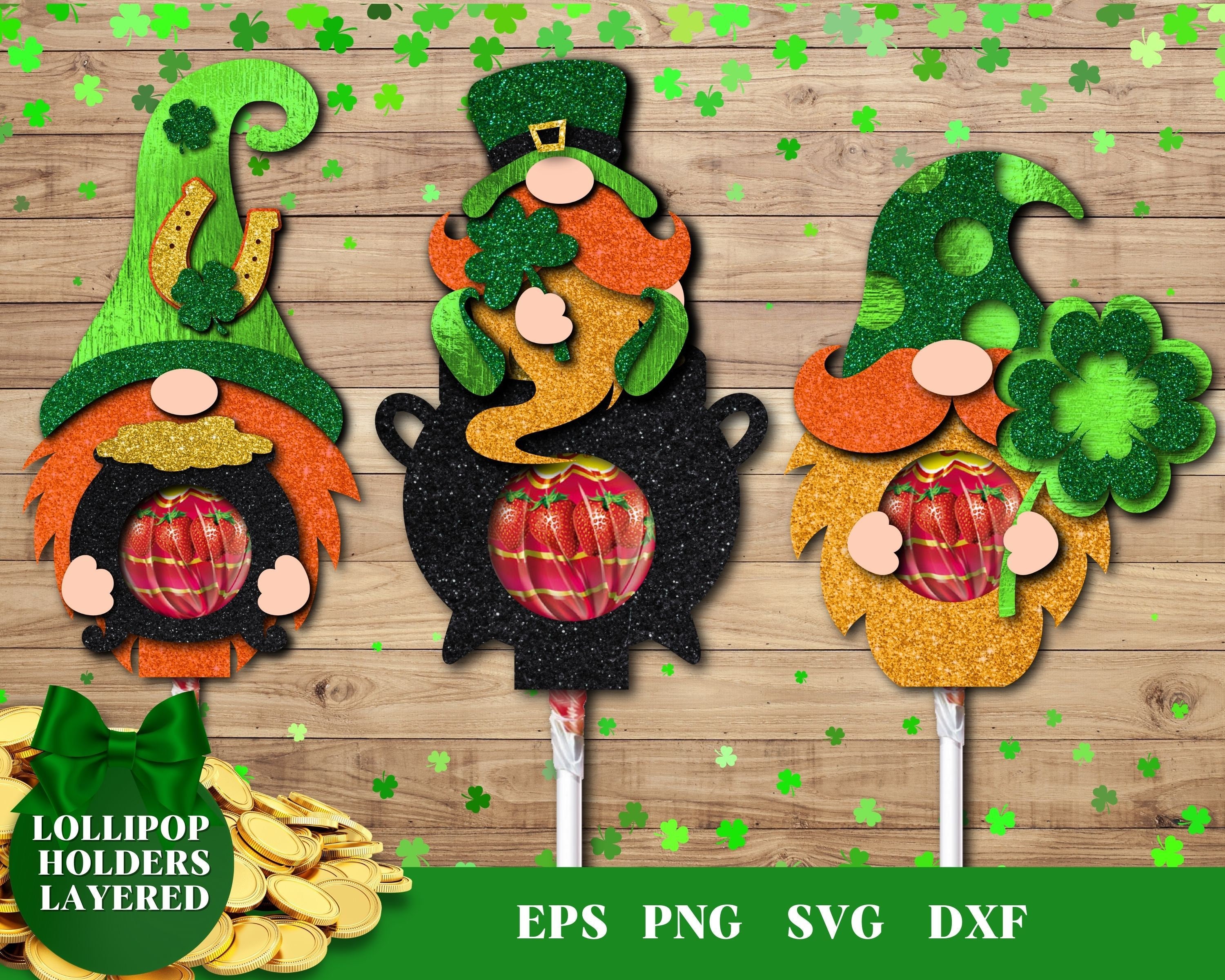 St. Patrick's Lollipop Holder SVG, Patricks Day Candy Dome Holder ...