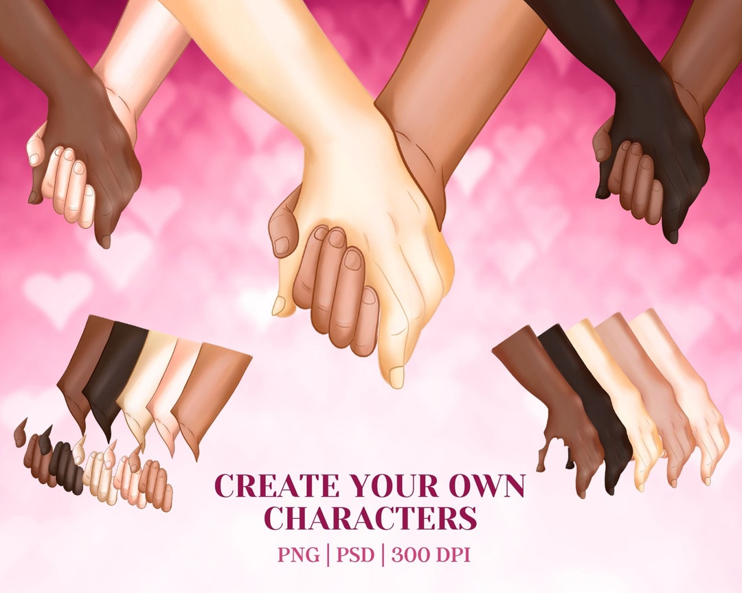 Lovers Hands Clipart Bundle, People Creator, Valentine's Day ...