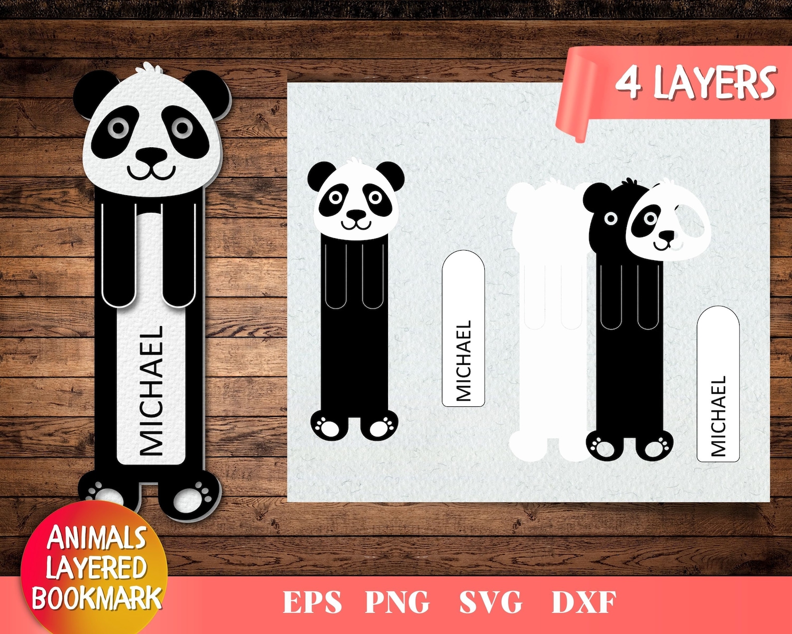 Animals Bookmark SVG Bundle, Bookmark Svg, Lion Svg, Tiger Bookmark ...
