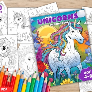 Unicorns Coloring Pages, Unicorns Coloring Book, Coloring Books for ...