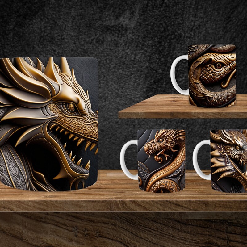 Dragon Mugs - Etsy