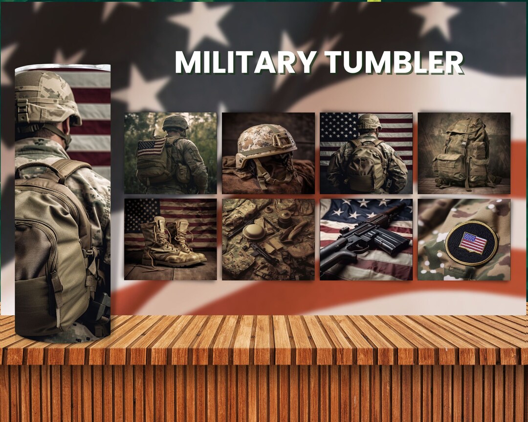 Military Tumbler Wrap, Army, American, 20oz Sublimation, 9.2 X 8.3 ...